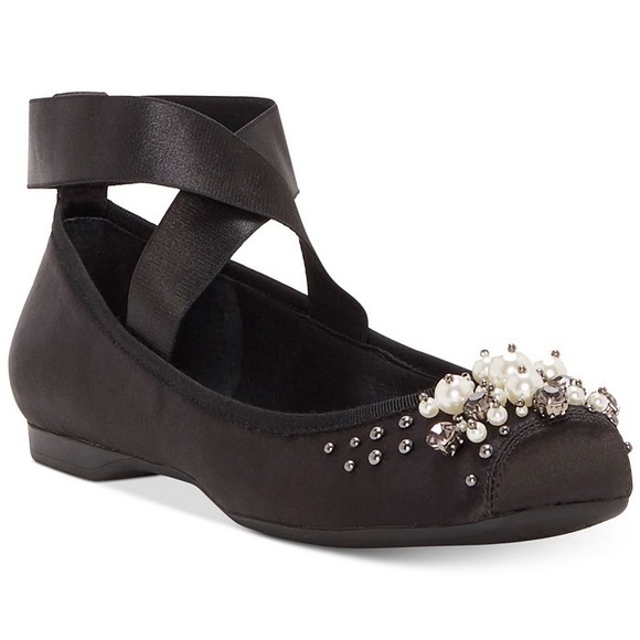 Jessica Simpson | Shoes | Jessica Simpson Mineah Satin And Pearl Ballet ...
